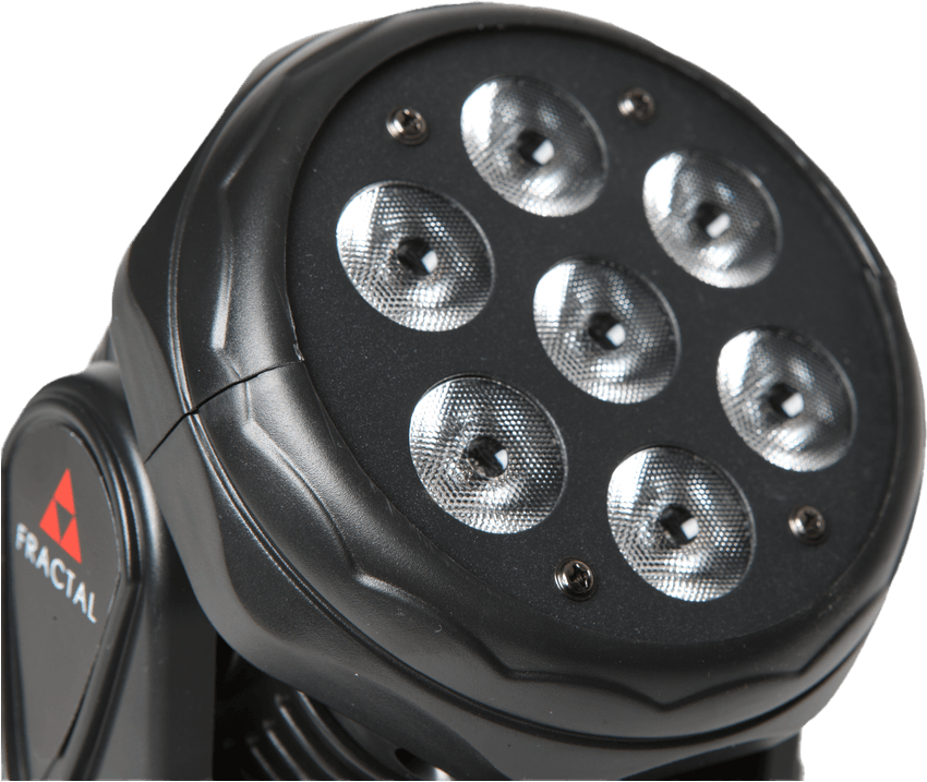 Mini LED Moving Head 7x10W – FRACTAL LIGHTS